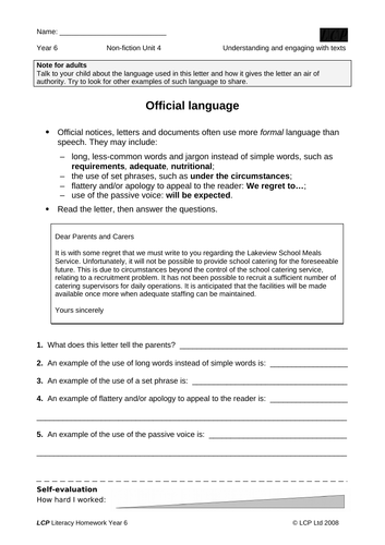 Year 6 English/Literacy Home Learning Pack (46 sheets) including ...