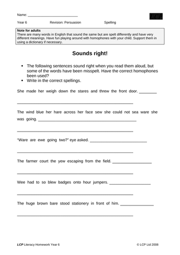 Year 6 English/Literacy Home Learning Pack (46 sheets) including ...