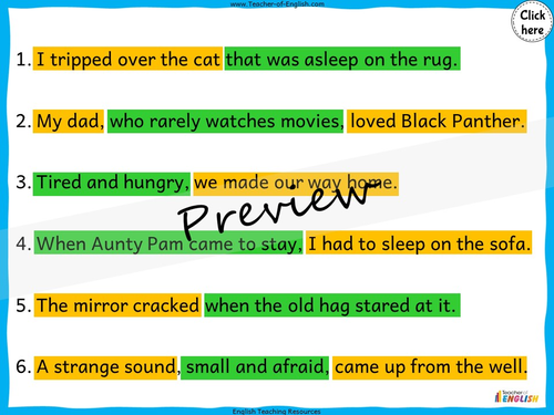 Understanding Complex Sentences | Teaching Resources