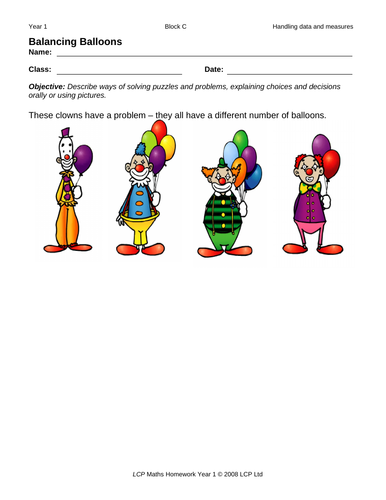 Year 1 Maths Home Learning Pack including (39 sheets) Answers and ...