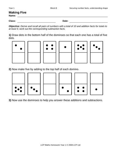 Year 1 Maths Home Learning Pack including (39 sheets) Answers and ...