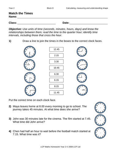 Year 2 Maths Home Learning Pack ( 39 sheets) including Parental ...