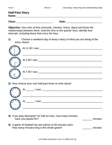 Year 2 Maths Home Learning Pack ( 39 sheets) including Parental ...