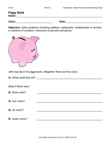 Year 2 Maths Home Learning Pack ( 39 sheets) including Parental ...