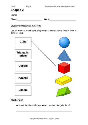Year 3 Maths Home Learning Pack (45 sheets) including Answers and ...