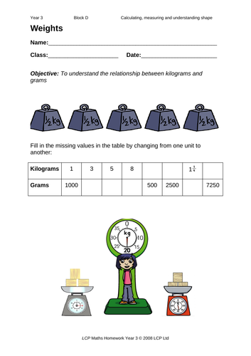 Year 3 Maths Home Learning Pack (45 sheets) including Answers and ...