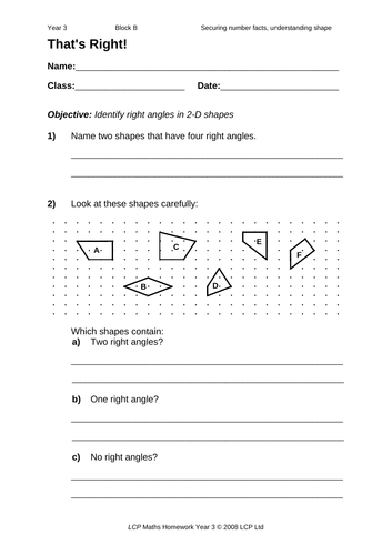 Year 3 Maths Home Learning Pack (45 sheets) including Answers and ...