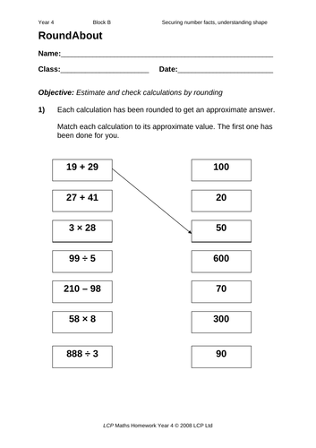 Year 4 Maths Home Learning Pack (40 sheets) including Parental Guidance ...