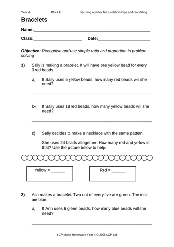 Year 4 Maths Home Learning Pack (40 sheets) including Parental Guidance ...