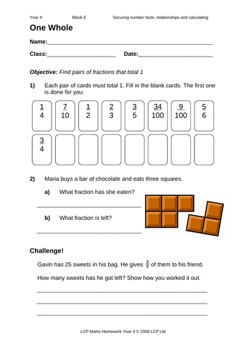 Year 4 Maths Home Learning Pack (40 sheets) including Parental Guidance ...