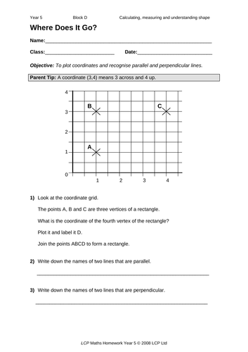 Year 5 Maths Home Learning (56 sheets) includes Answers and Parental ...