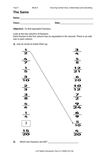 Year 5 Maths Home Learning (56 sheets) includes Answers and Parental ...