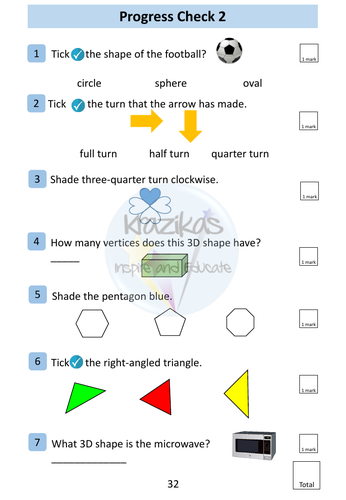 Shape and Space Workbook - AQA Entry Level 2 Maths | Teaching Resources