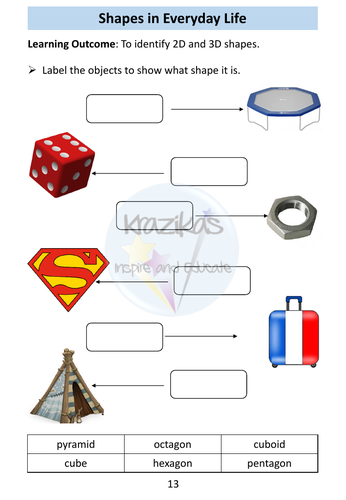 Shape and Space Workbook - AQA Entry Level 2 Maths | Teaching Resources