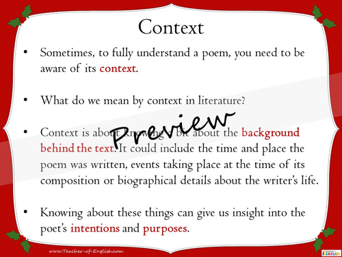 Christmas Poetry Unit - Year 6/7 | Teaching Resources