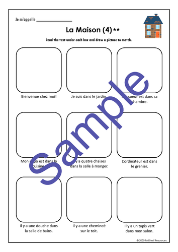 French House La Maison Worksheets | Teaching Resources