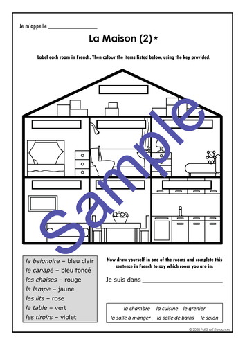 French House La Maison Worksheets | Teaching Resources