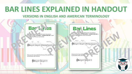 Music Bar Lines | Teaching Resources