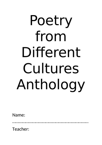 Poetry From Different Cultures | Teaching Resources