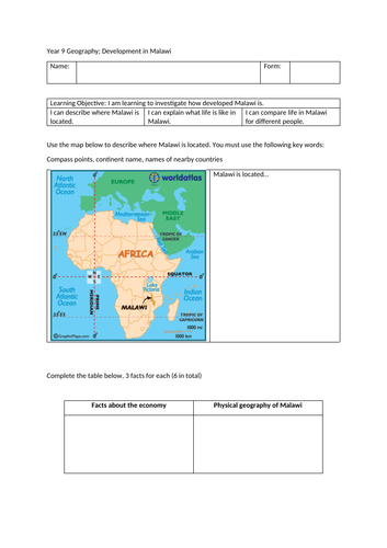 Distance learning Geography Development | Teaching Resources