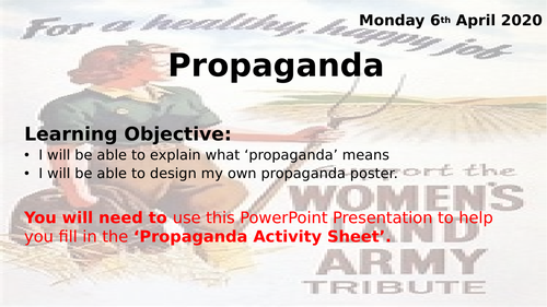 World War 2 Propaganda Women in the War KS2 | Teaching Resources