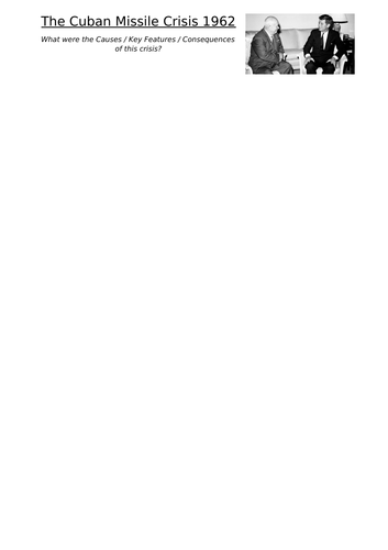 The Cuban Missile Crisis Game : You are Kennedy - What would you do ...