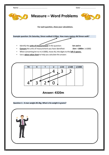 Measurement & Conversions: Word Problems | Teaching Resources