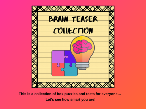 Brain Teaser Collection | Teaching Resources