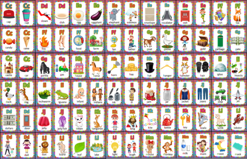 Alphabet BEGINNING SOUNDS FLASHCARDS and WORKSHEETS- Letter Recognition ...