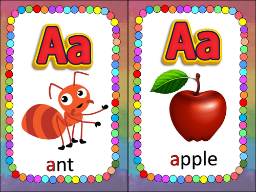 Alphabet BEGINNING SOUNDS FLASHCARDS and WORKSHEETS- Letter Recognition ...