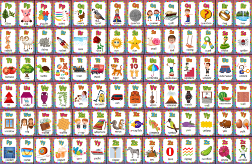 Alphabet BEGINNING SOUNDS FLASHCARDS and WORKSHEETS- Letter Recognition ...
