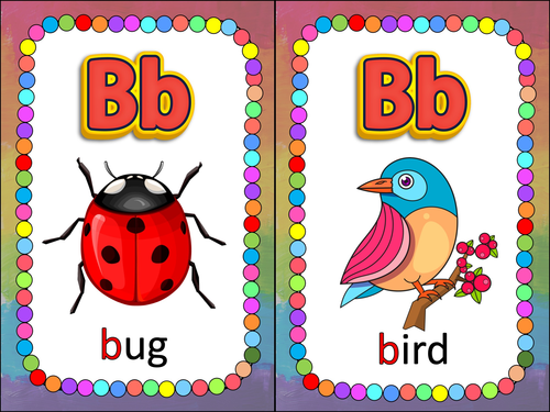 Alphabet BEGINNING SOUNDS FLASHCARDS and WORKSHEETS- Letter Recognition ...
