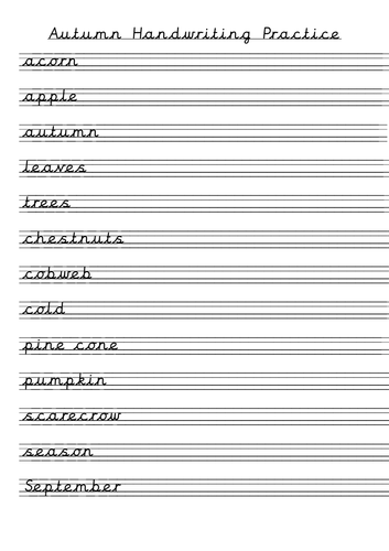 Seasons Handwriting | Teaching Resources