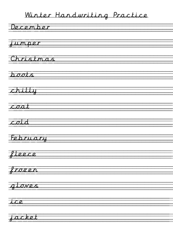 Seasons Handwriting | Teaching Resources