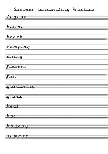 Seasons Handwriting | Teaching Resources