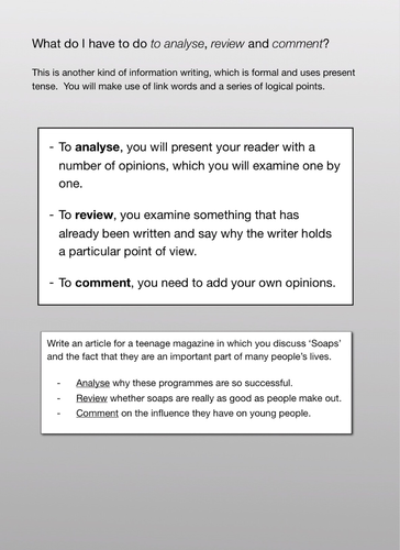 1 WEEK Of Literacy Distance Learning: Pack FOUR (age 12-14 years ...