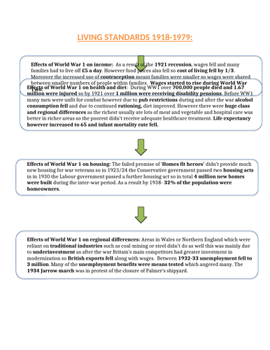 HISTORY EDEXCEL A-LEVEL BRITAIN TRANSFORMED REVISION RESOURCE 1918-1979 ...