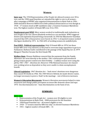 HISTORY EDEXCEL A-LEVEL BRITAIN TRANSFORMED REVISION RESOURCE 1918-1979 ...