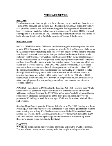 HISTORY EDEXCEL A-LEVEL BRITAIN TRANSFORMED REVISION RESOURCE 1918-1979 ...