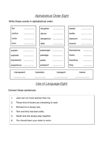 1 WEEK Of Literacy Distance Learning: Pack SIX (age 12-14 years ...
