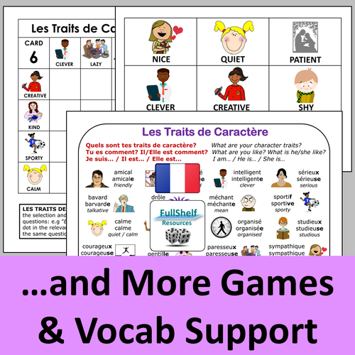 Describing People Character Traits Games | Teaching Resources