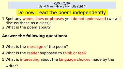 Edexcel Belonging Anthology poems | Teaching Resources