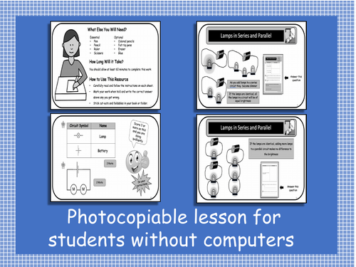 Lamps in Series and Parallel Distance Learning and Homeschool KS3 ...