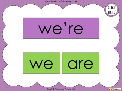 Contractions - Year 2 | Teaching Resources