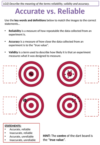 iGCSE Science: Reliability, Accuracy, and Validity Lesson Pack ...