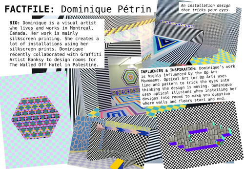 Op Art Graphic Design / Art Facts & Worksheet X2 - Self-Directed ...