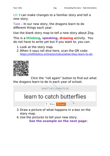 ZOG Year 1 EAL storybook resources | Teaching Resources