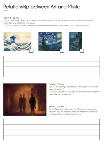 Y7 MUSIC AND ART | Teaching Resources