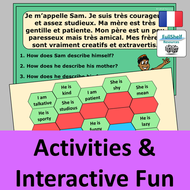 French Character Descriptions | Teaching Resources