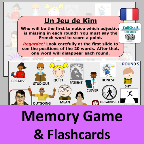 French Character Descriptions | Teaching Resources